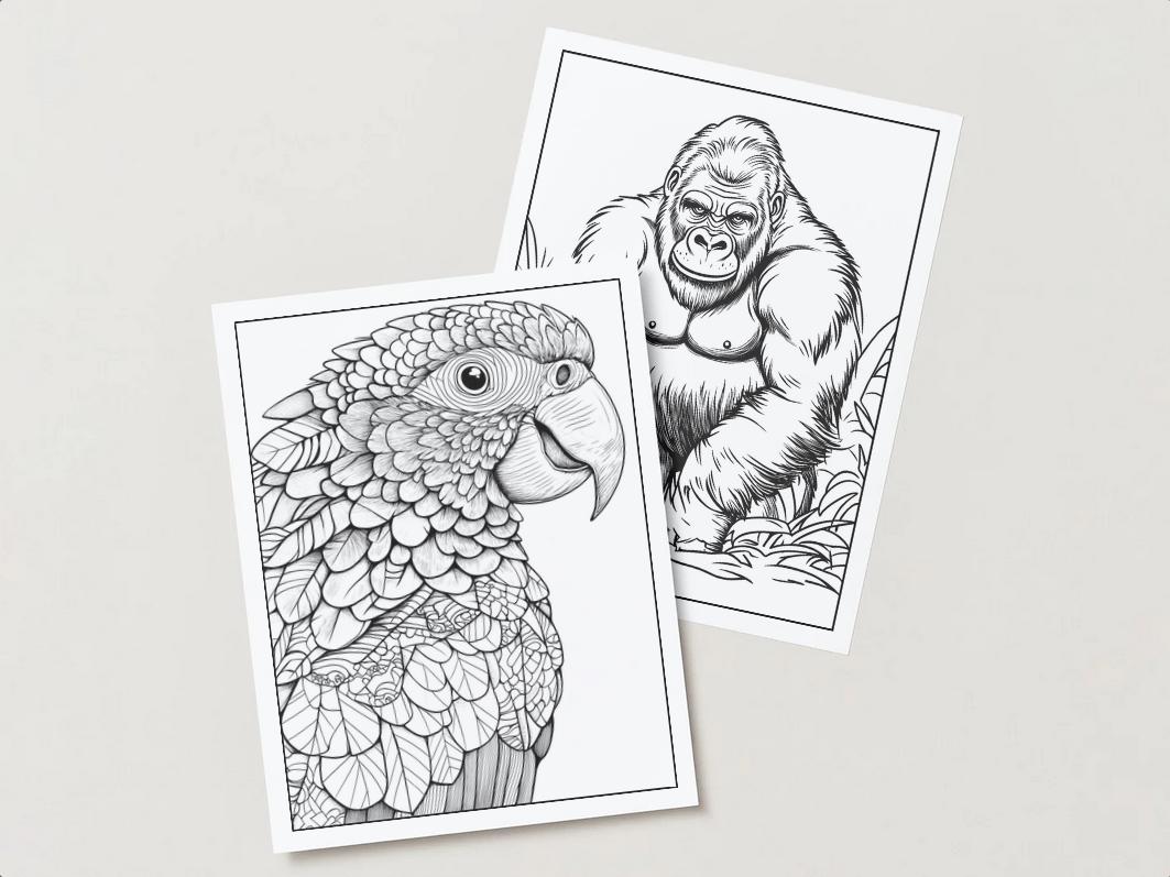 60 African Safari Coloring Pages, Wildlife Coloring Pages, Safari ...