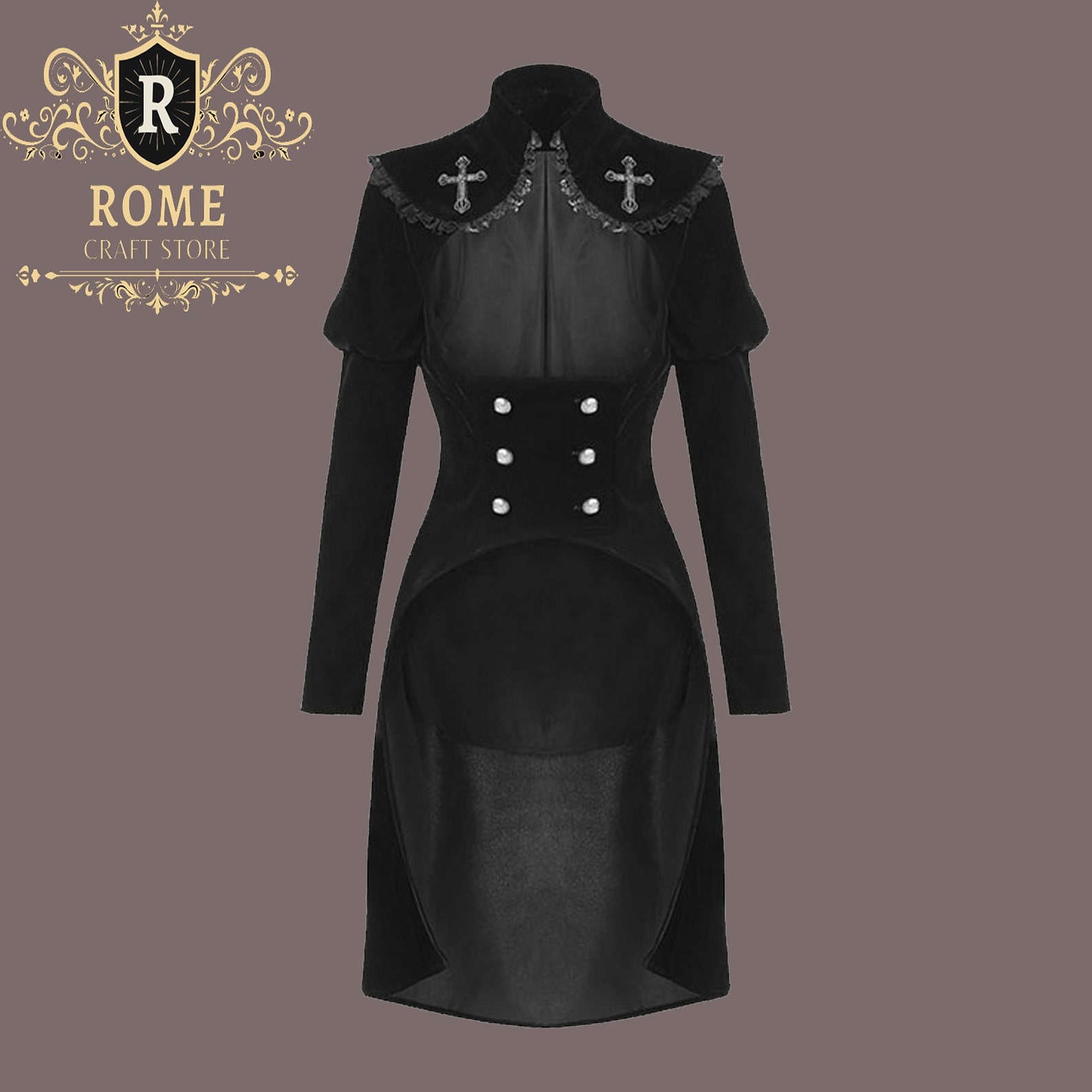 Gothic Long Coat,gothic Coat for Women,medieval Victorian Coat,women ...