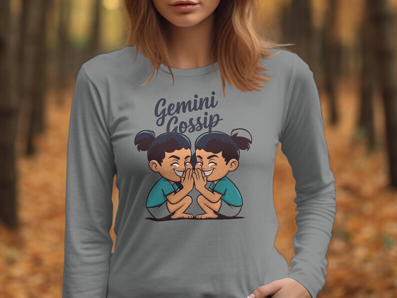 Gemini Gossip T-shirt Funny Zodiac Shirt Gemini Twins Graphic Tee ...