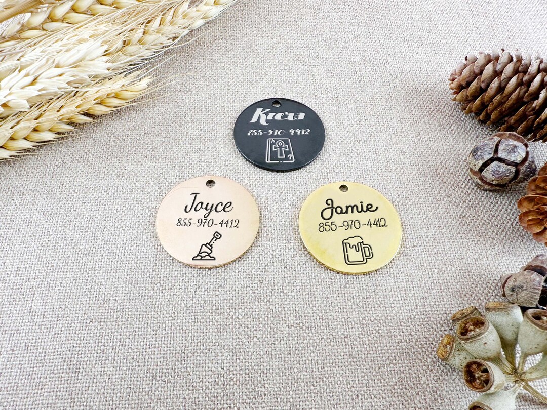 Custom Cat Name Tag Personalized Cat Collar ID Tag Engraved Pet Name ...