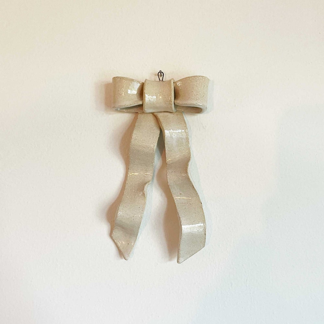 Ceramic Ribbon Bow Wall Art - Etsy