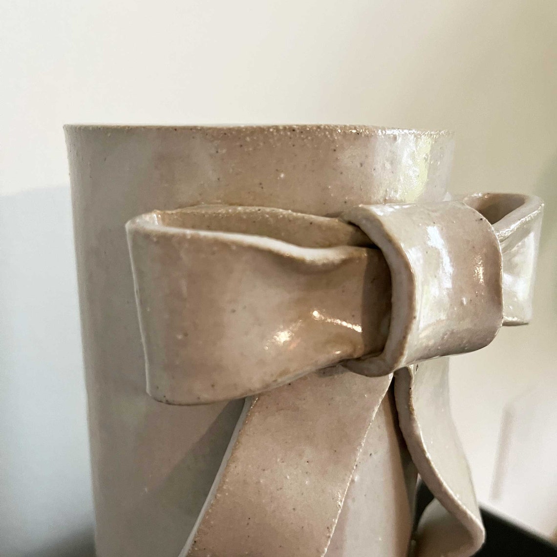 Ceramic Ribbon Bow Vase Medium - Etsy