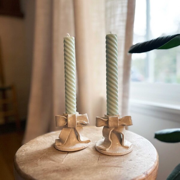 Bow Ribbon Candle - Etsy