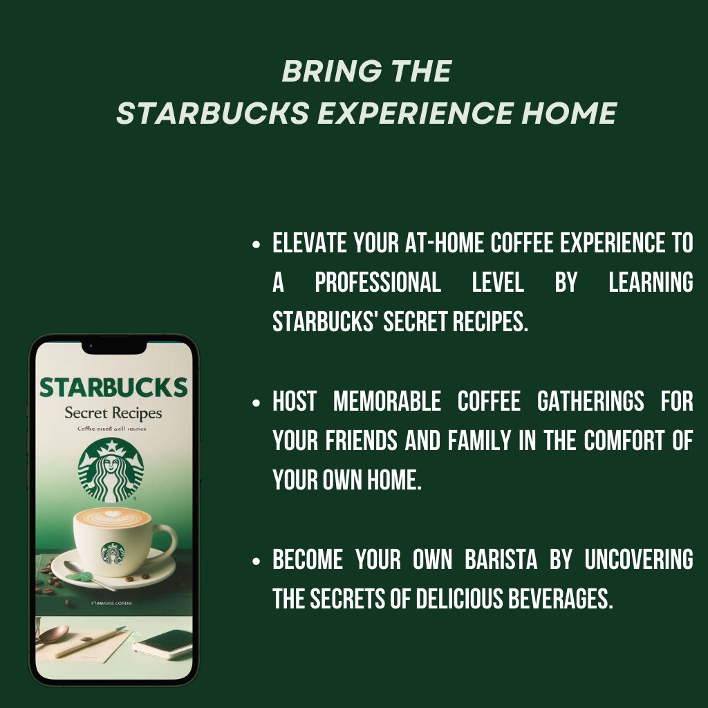 Starbucks Secret Recipes,starbucks Barista Recipe Book,diy Authentic ...