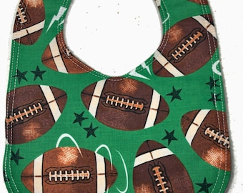 Football baby bib | Etsy