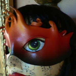 Dark Fire Pixie, Leather Mask, Create Your Own Unique Fiery Costume - Etsy