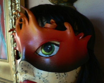 FIRE MASK FLAME Mask, Fire Pixie, Leather Mask, Create Your Own Unique ...