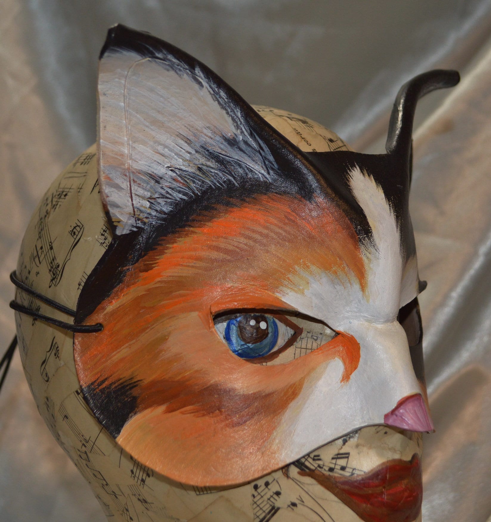 CAT Mask OOAK CALICO Cat Leather Cat Mask Realistic Cat | Etsy