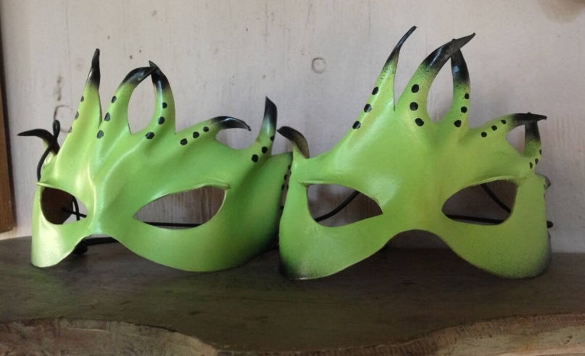 Glow in the Dark Alien, Alien Sci-fi, Cosplay Mask, Leather Mask by ...