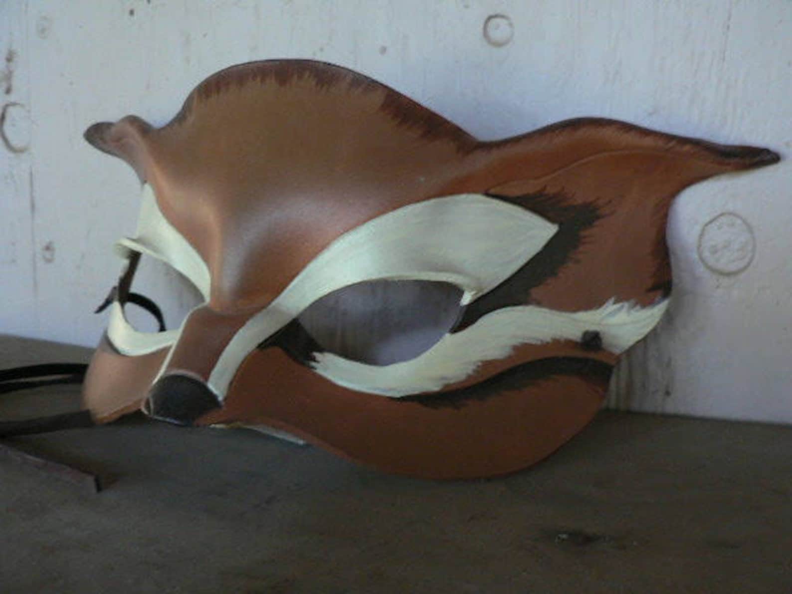 Chipmunk Cute Forest Critter Mask Chipmunk Leather Mask by - Etsy