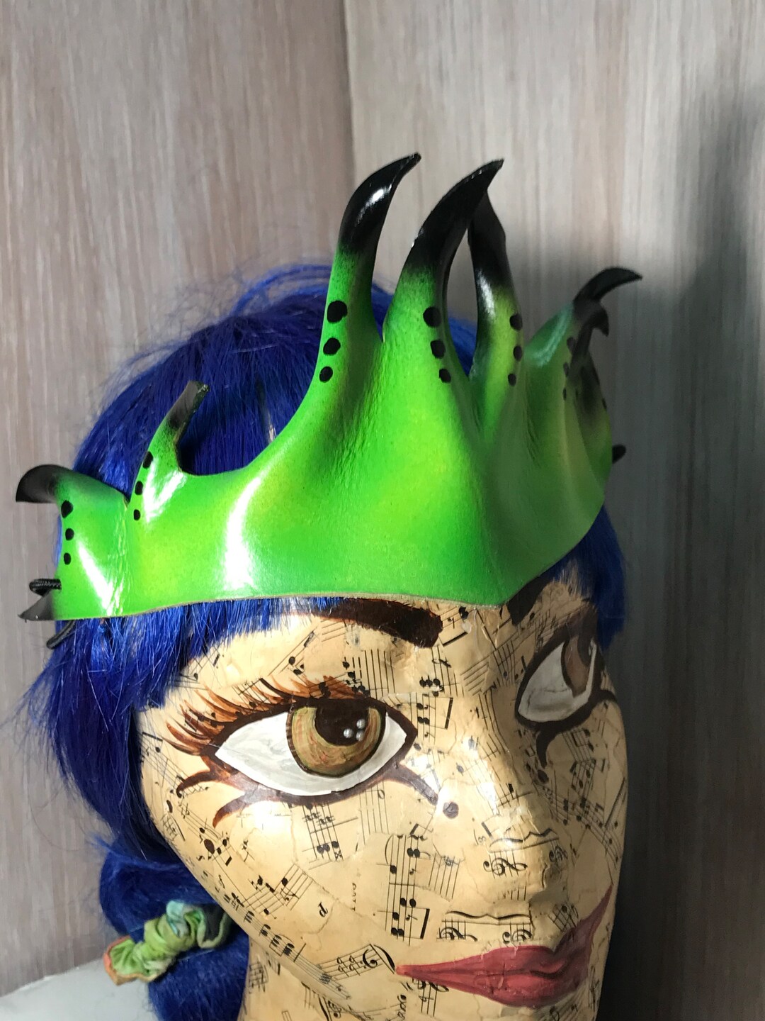 Glow in the Dark Alien, Alien Sci-fi, Cosplay Crown, Leather Headpiece ...