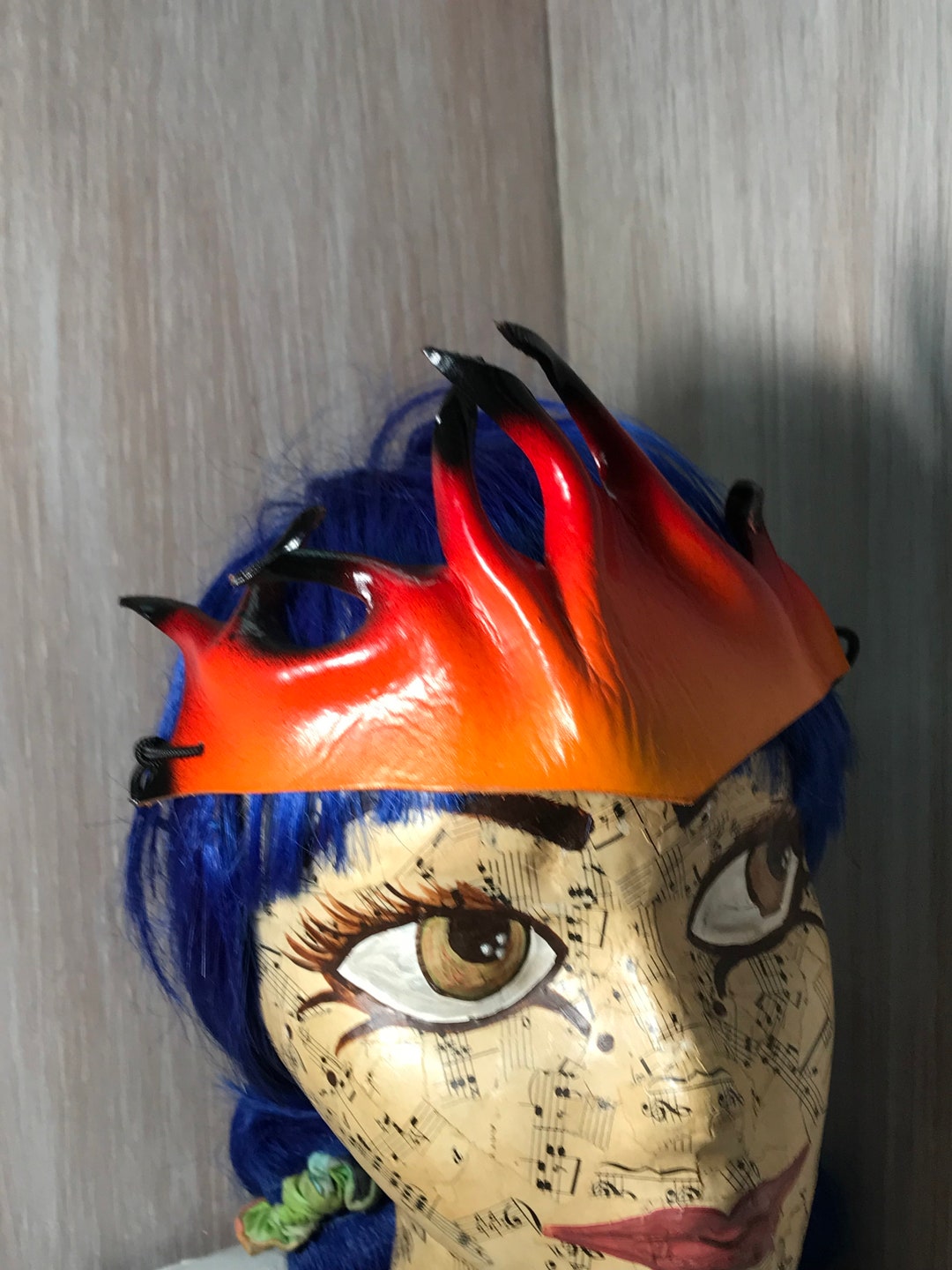 Fire Pixie Headpiece, Fire Crown, Hand Made Leather Crown by Faerywhere ...