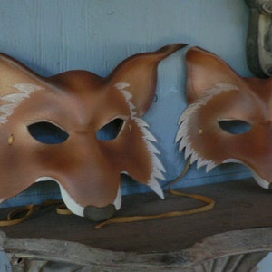 Mr and Mrs Fox, Fantastic Mr Fox, Leather Masks for Two, Couples Theme ...