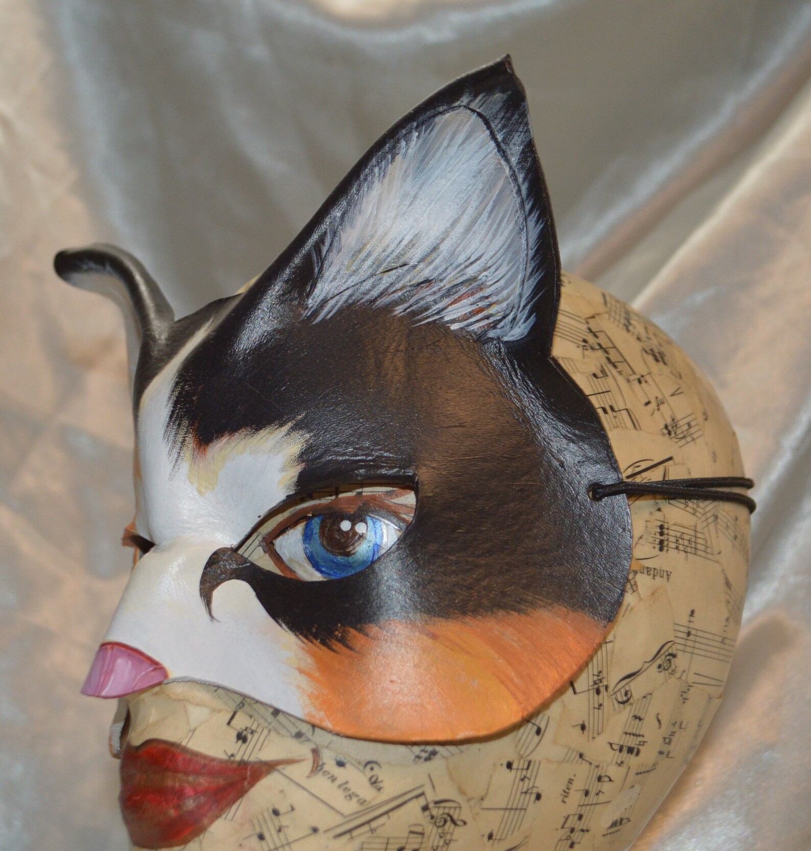 CAT Mask OOAK CALICO Cat Leather Cat Mask Realistic Cat - Etsy