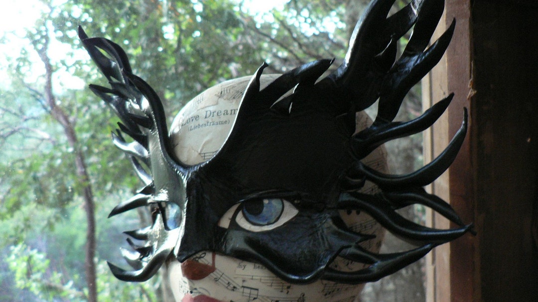Fire Shadow, Leather Mask by Faerywhere - Etsy