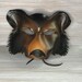 California Black Bear Mask, Leather Animal Mask, Bear Mask Made by ...