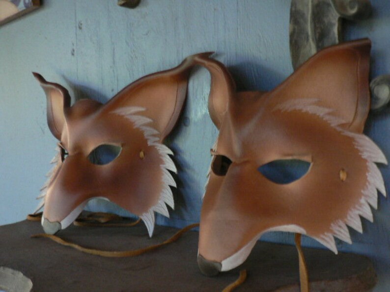 Mr and Mrs Fox, Fantastic Mr Fox, Leather Masks for Two, Couples Theme ...