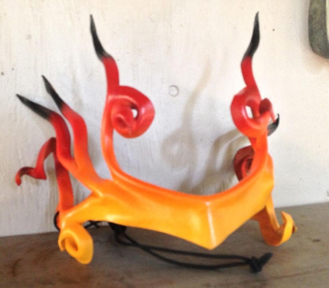 Fire Headpiece, Spikey Firey Crown, Leather Head Piece by Faerywhere - Etsy