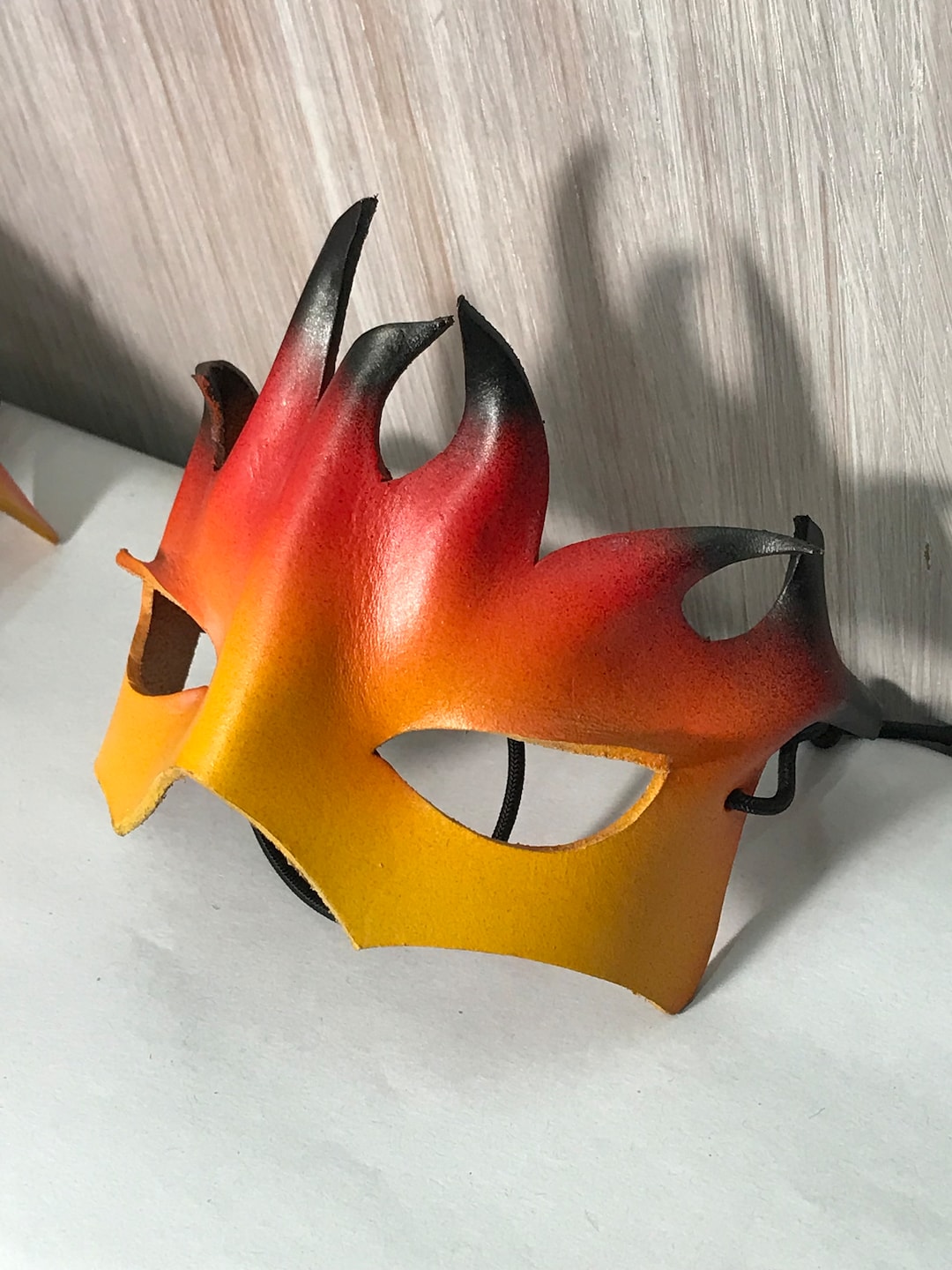 Child’s Size Fire Pixie Mask, Leather Mask by Faerywhere - Etsy