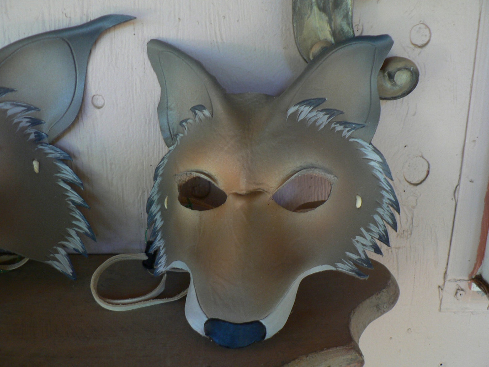 Mr and Mrs Coyote Masks Leather Masks for Two Couple Theme - Etsy