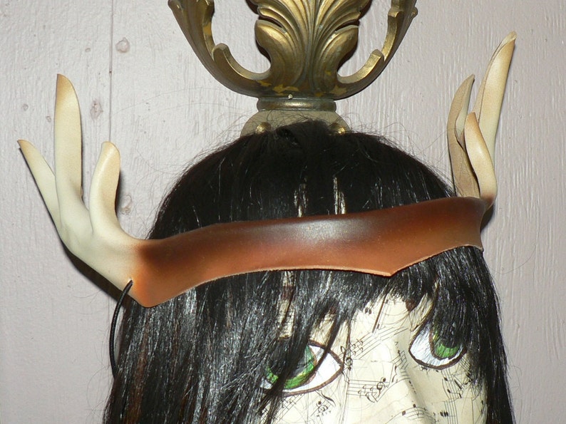 Antlers... Handsculpted From Leather Great Woodland Costume - Etsy