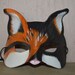 CAT MASK Calico Cat Mask, Leather Cat Mask, Ginger and Black Cat Mask ...