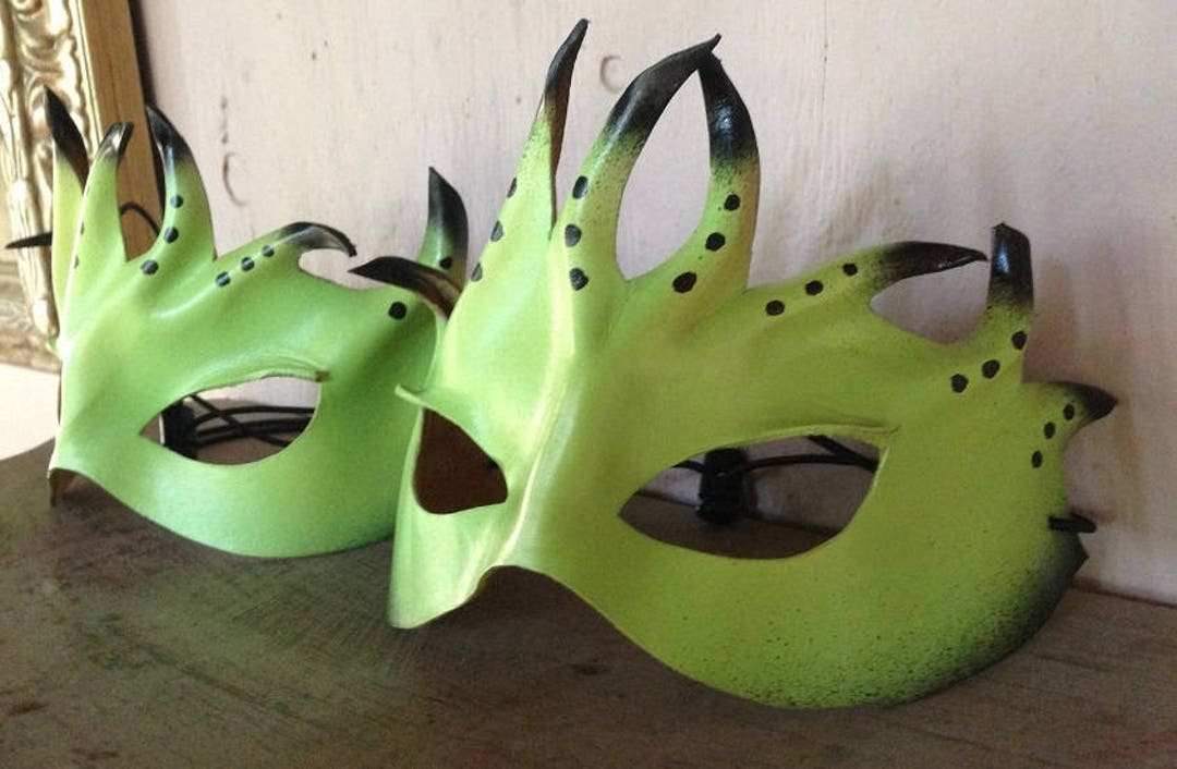 Glow in the Dark Alien, Alien Sci-fi, Cosplay Mask, Leather Mask by ...