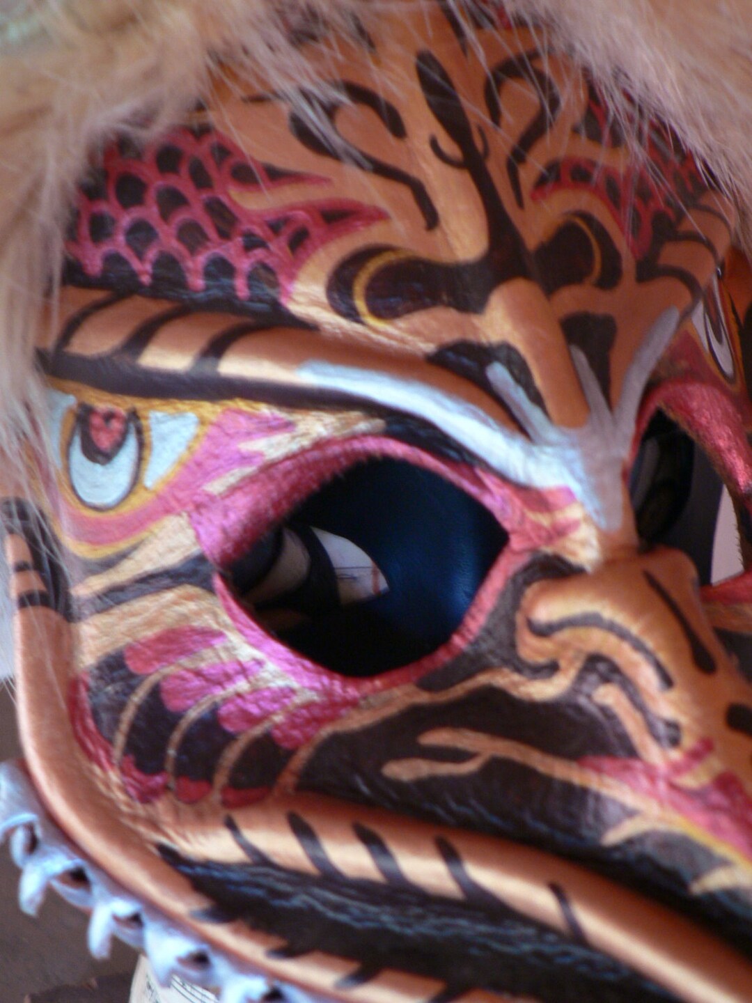 DRAGON Leather Mask, Wearable Art, One of a Kind Mask, Blacklight ...