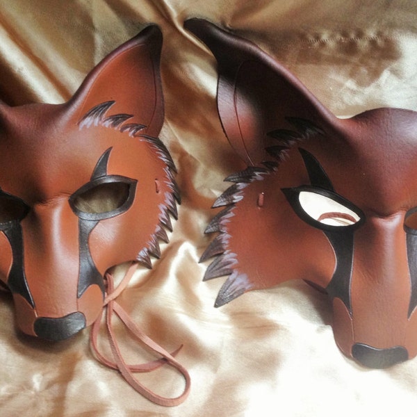 Leather Fox Masks - Etsy