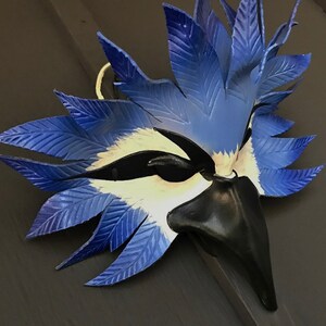 Blue Jay, Blue Bird, Bluebird Leather Bird Mask by Faerywhere - Etsy