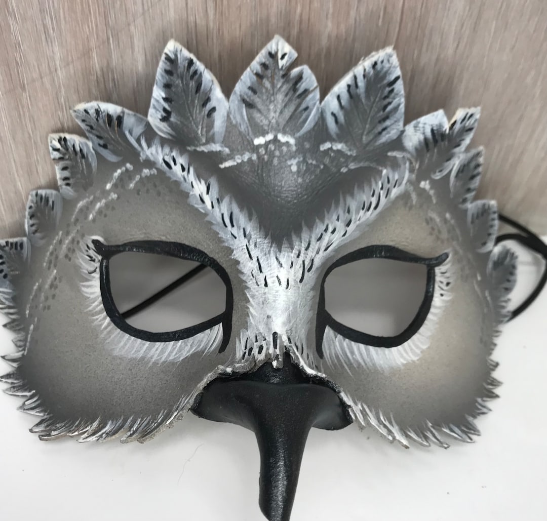 OWL Mask, Leather Mask by Faerywhere, Sweet Golden Owl Mask - Etsy