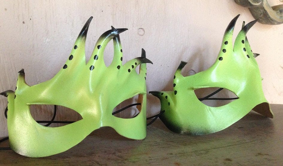 Glow in the Dark Alien, Alien Sci-fi, Cosplay Mask, Leather Mask by ...