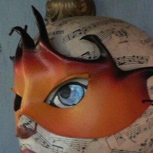 FIRE MASK FLAME Mask, Fire Pixie, Leather Mask, Create Your Own Unique ...