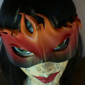 Dark Fire Pixie, Leather Mask, Create Your Own Unique Fiery Costume - Etsy