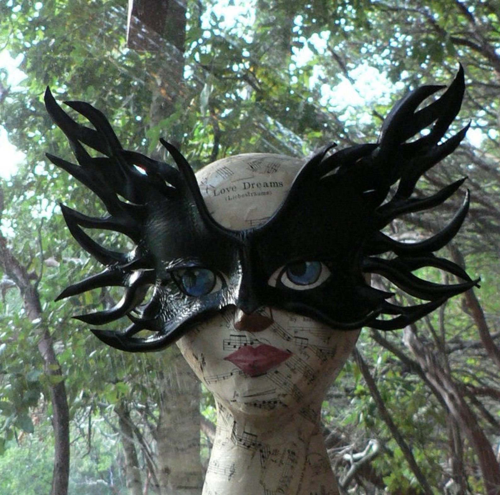 Fire Shadow, Leather Mask by Faerywhere - Etsy