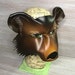 California Black Bear Mask, Leather Animal Mask, Bear Mask Made by ...