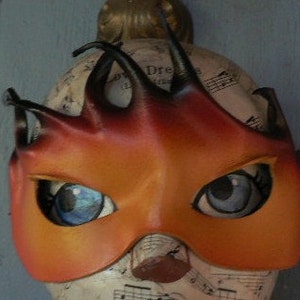 FIRE MASK FLAME Mask, Fire Pixie, Leather Mask, Create Your Own Unique ...