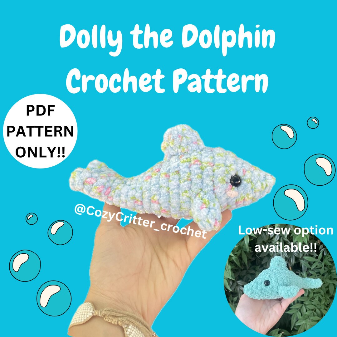 Low-sew Dolphin Crochet Pattern (pdf Pattern Only) - Etsy