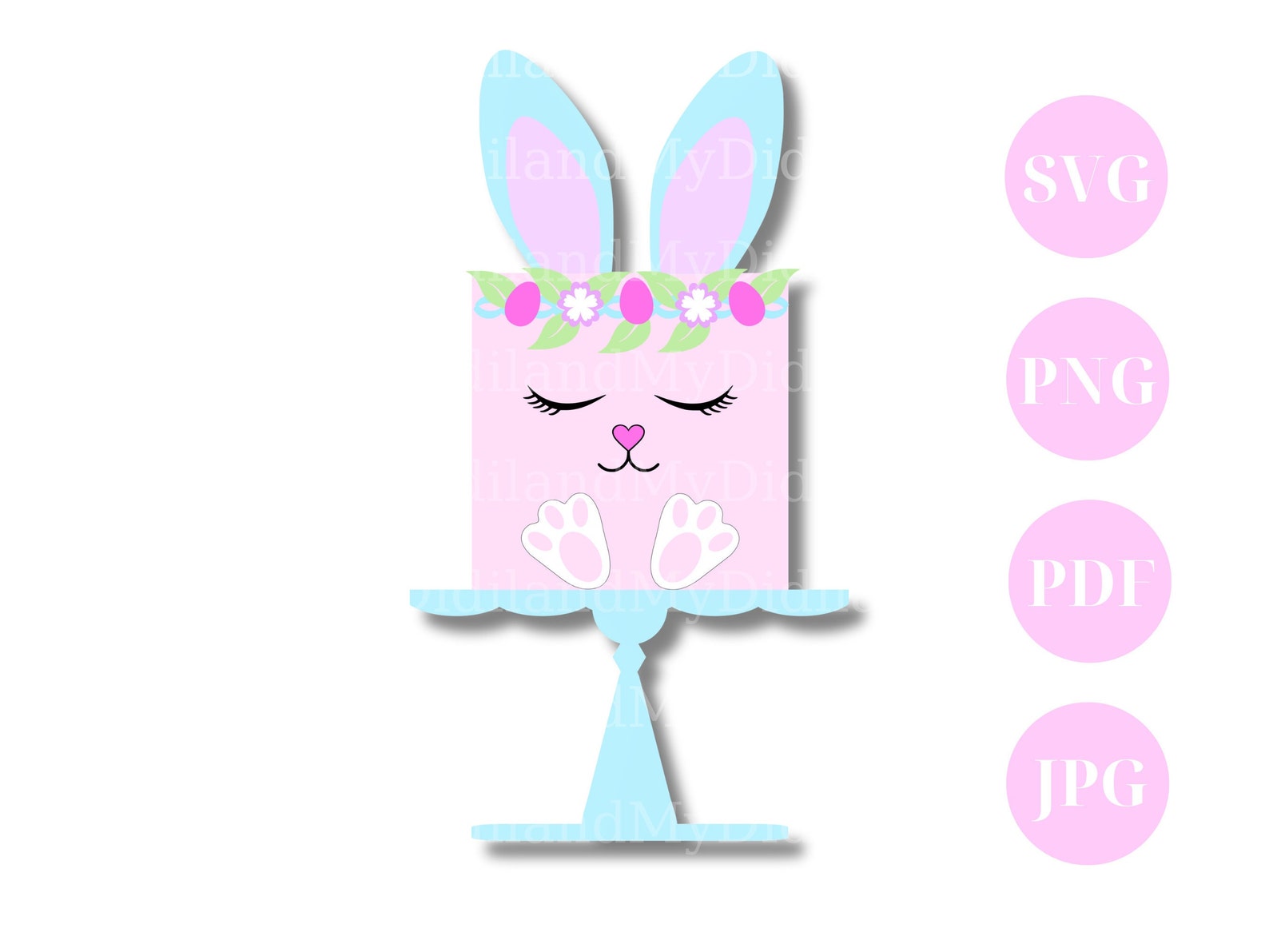 Bunny Cake Svg, Cake Cut File SVG, Cake Svg Png, Cut Files for Cricut ...