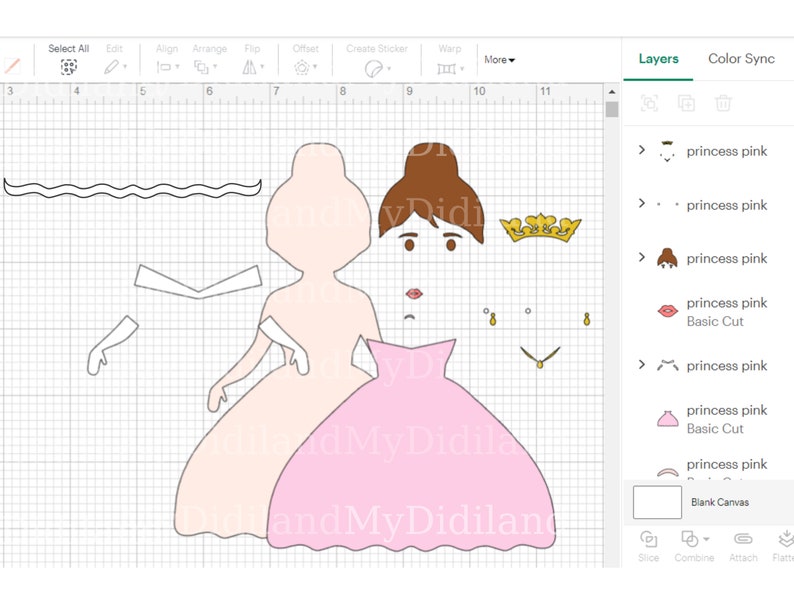 Cute Princess Svg, Princess Svg File, Fairy Tale Princess Svg, Princess ...