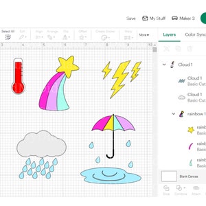 Weather SVG Bundle, Weather Svg Files, Weather Cutting Files for Cricut ...