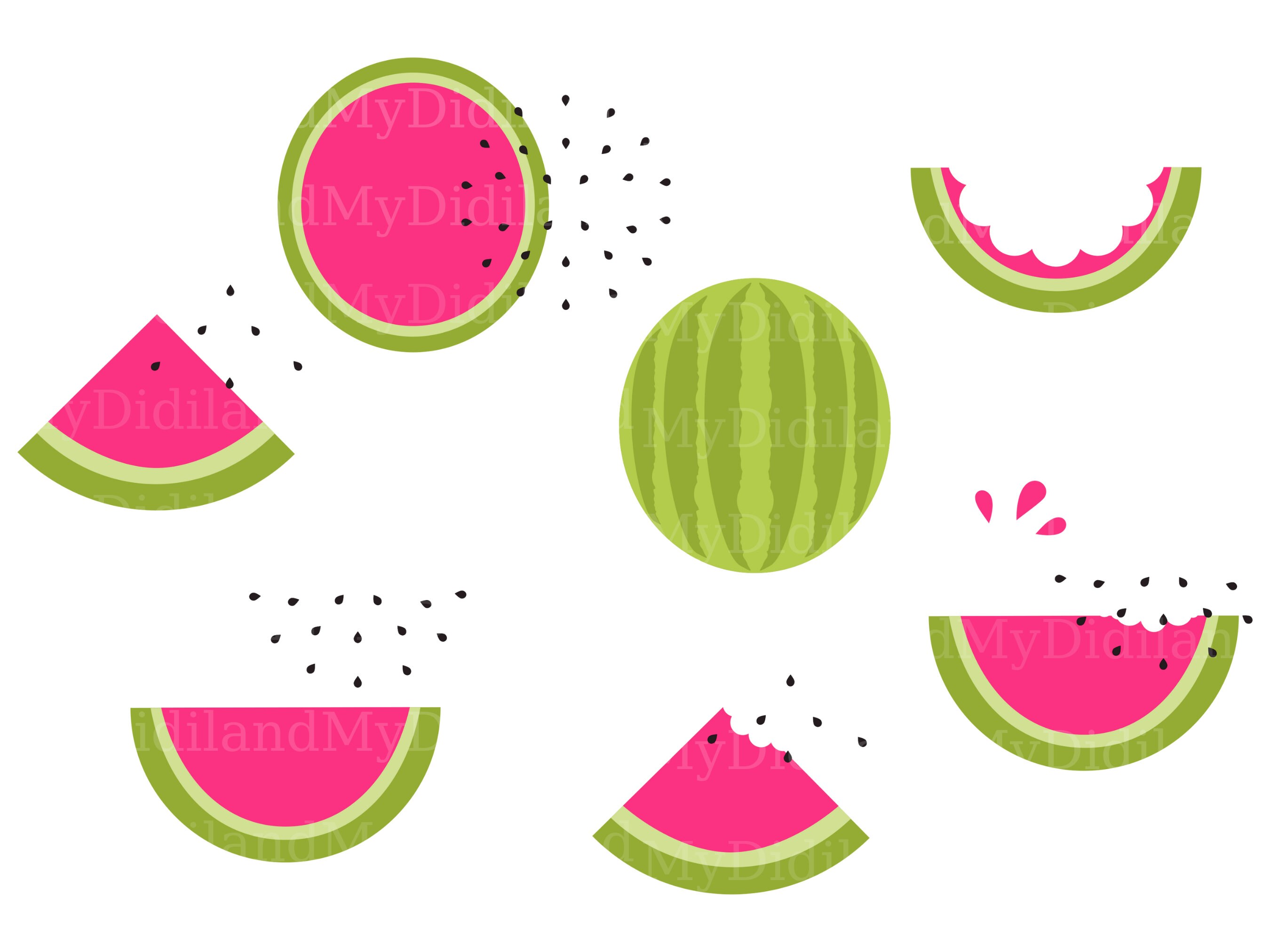 Watermelon Svg Cut File, Watermelon Clipart, Watermelon Slice Svg ...