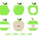INSTANT Download, Green Apple Svg Cut File, Apple Svg, Apple Clipart ...
