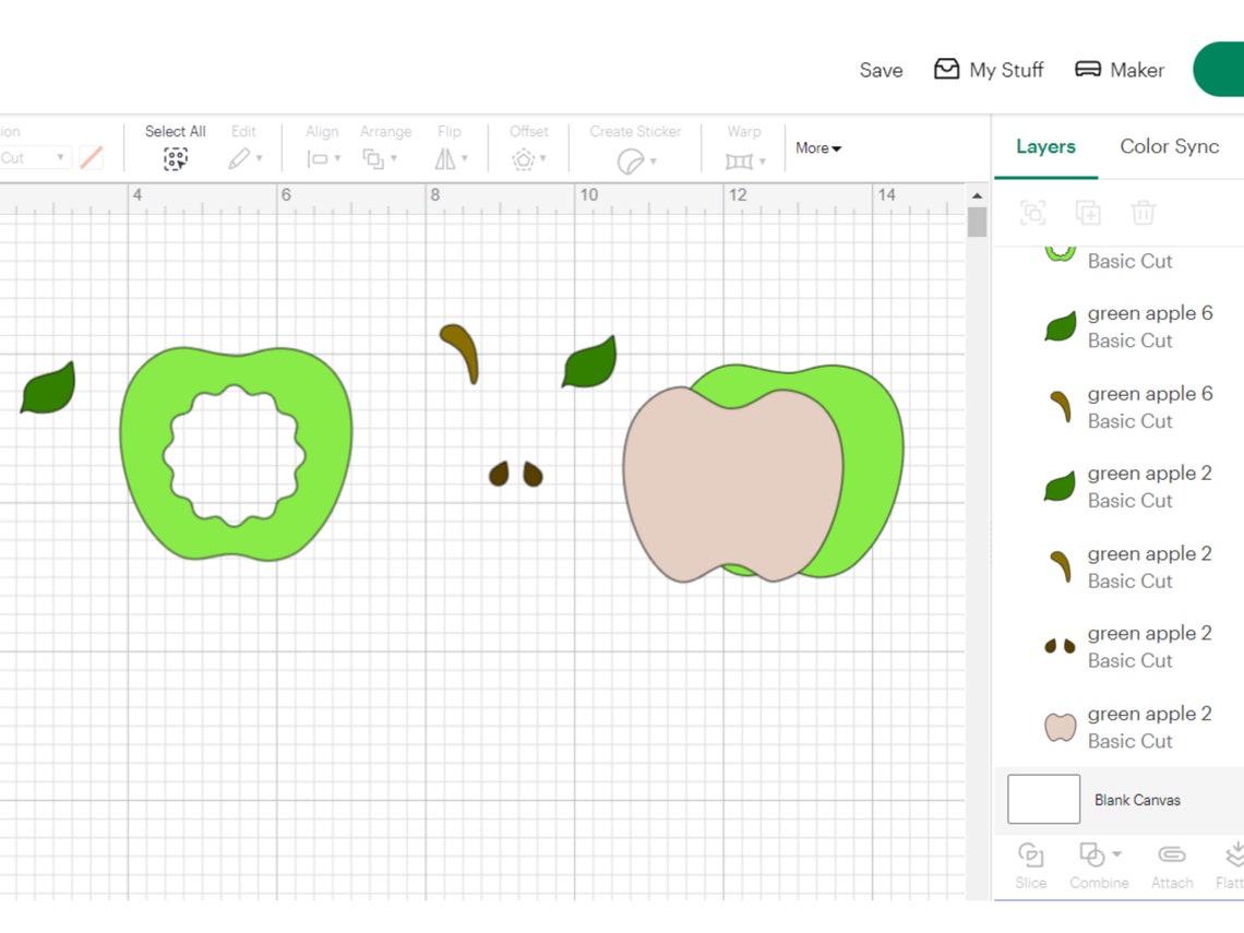 INSTANT Download, Green Apple Svg Cut File, Apple Svg, Apple Clipart ...