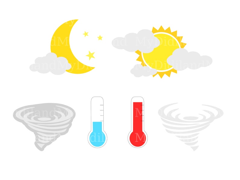 Weather SVG Bundle, Weather Svg Files, Weather Cutting Files for Cricut ...