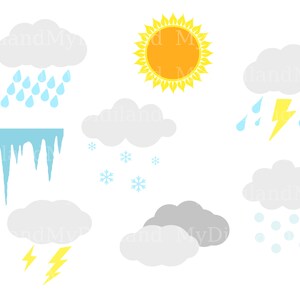 Weather SVG Bundle, Weather Svg Files, Weather Cutting Files for Cricut ...