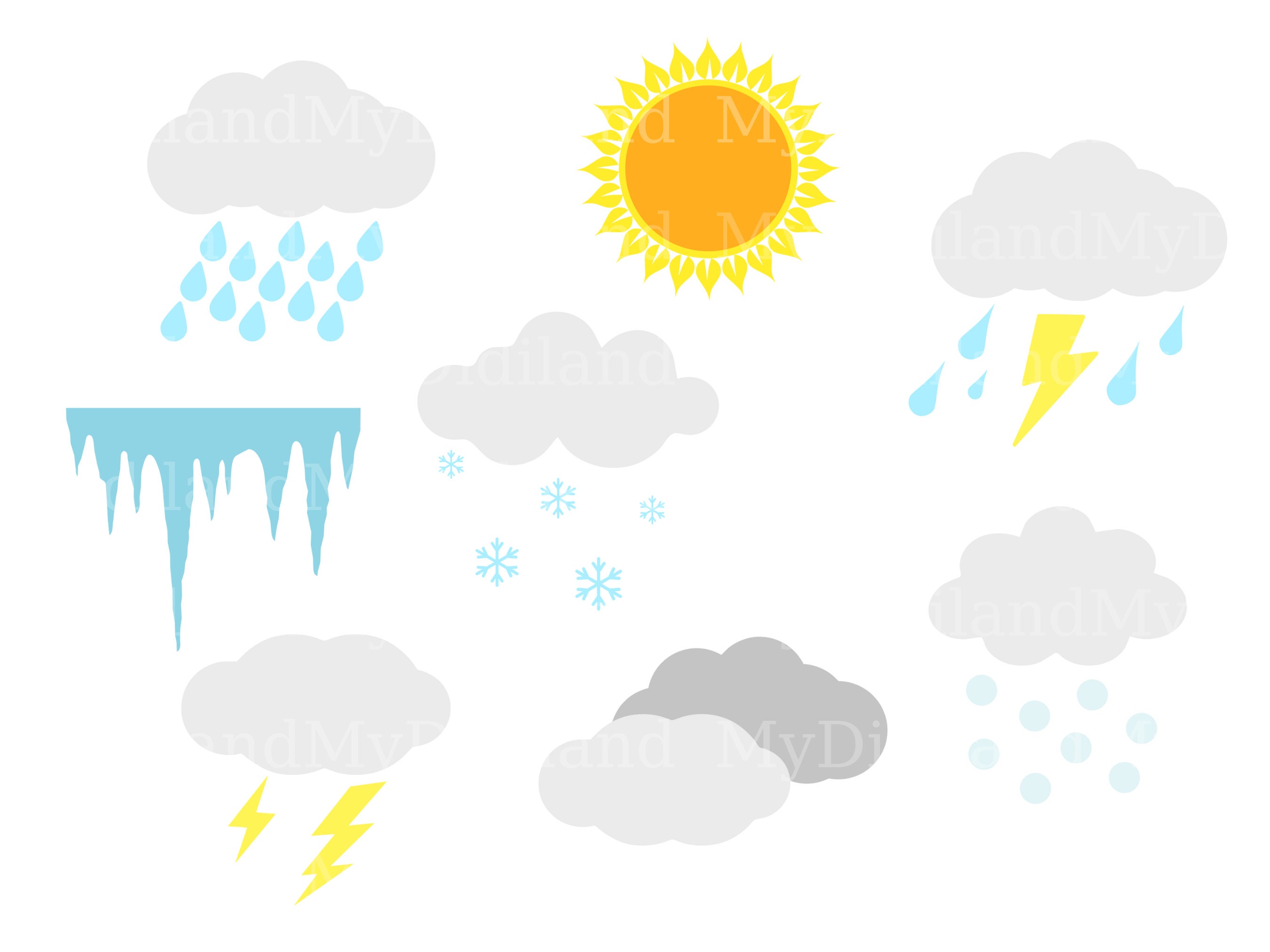 Weather SVG Bundle, Weather Svg Files, Weather Cutting Files for Cricut ...