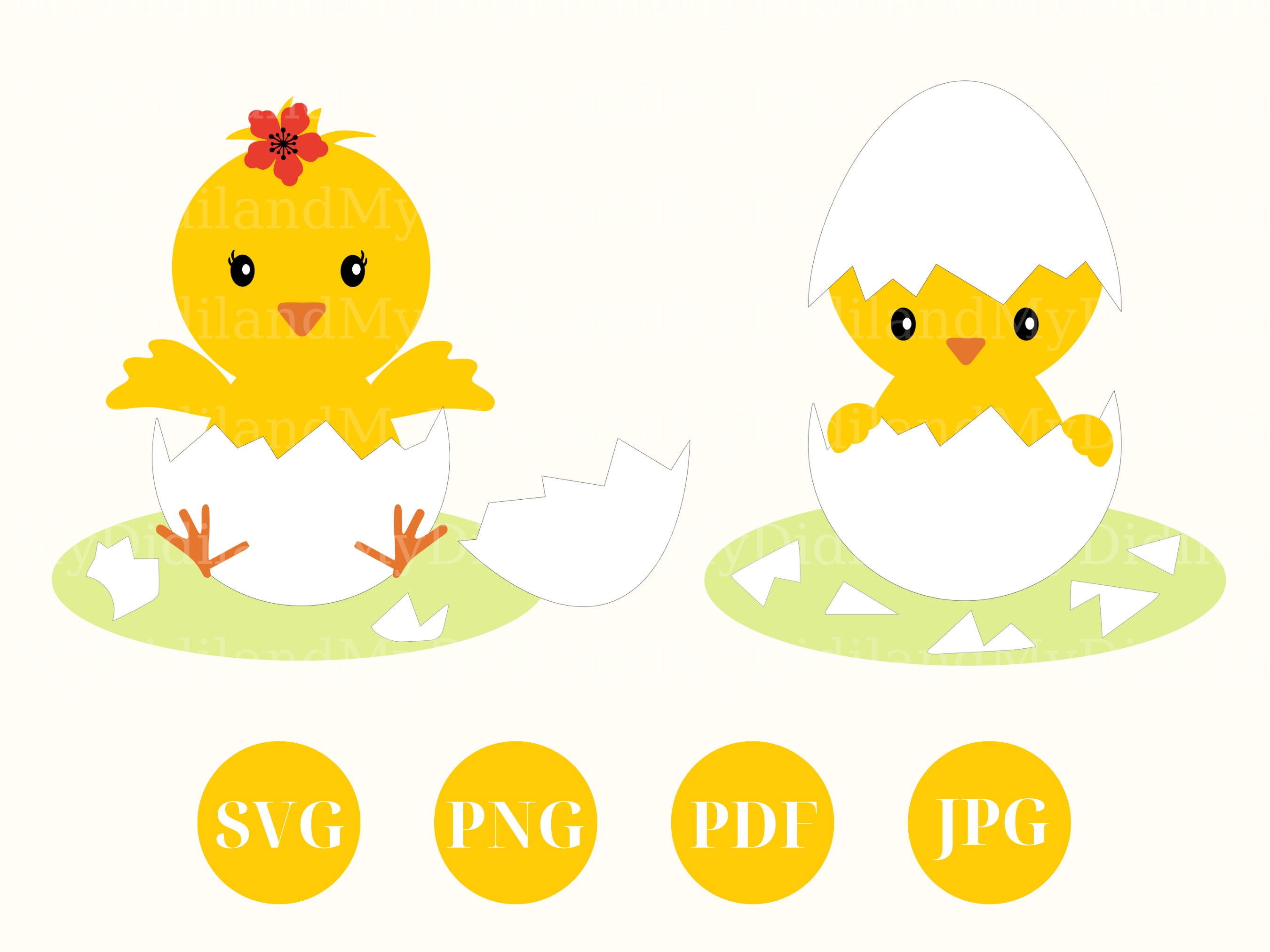 Chick Hatching Svg, Cute Baby Chick Svg Png, Chicks Boy and Girl Svg ...