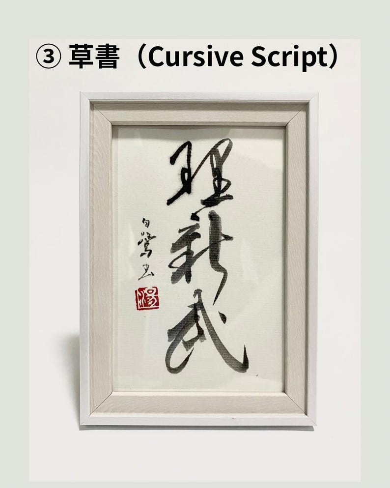 Your Name in Kanji｜custom Japanese Calligraphy on Washi Postcard｜choice ...