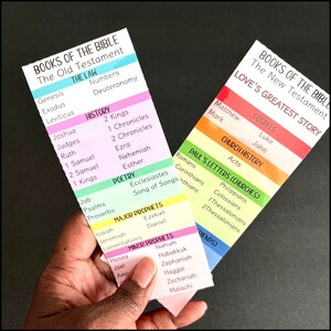 Printable Books of the Bible Bookmarks, Bookmarks for Bible, Color Code ...